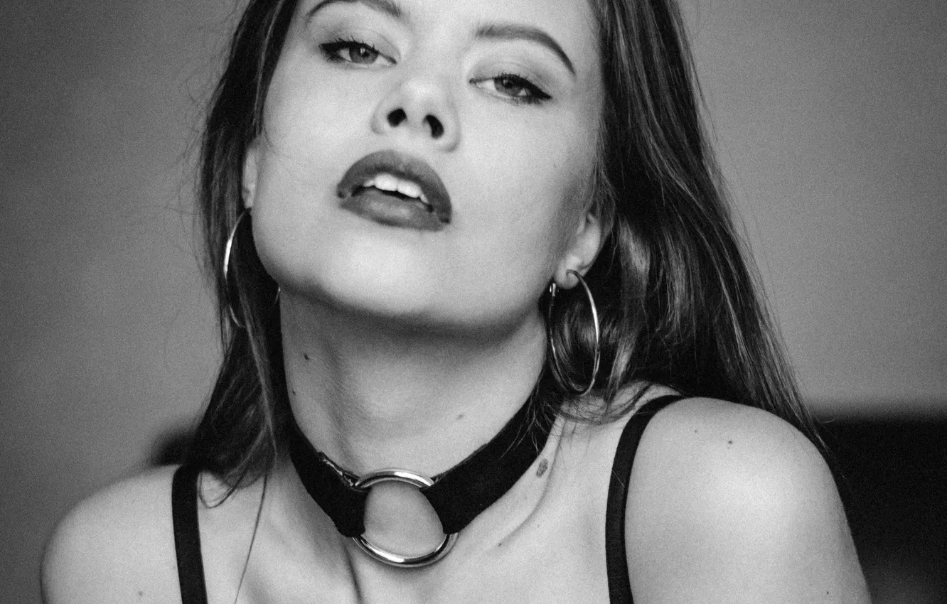 Wallpaper girl, model, portrait, black and white, Evgeny Balezin for ...