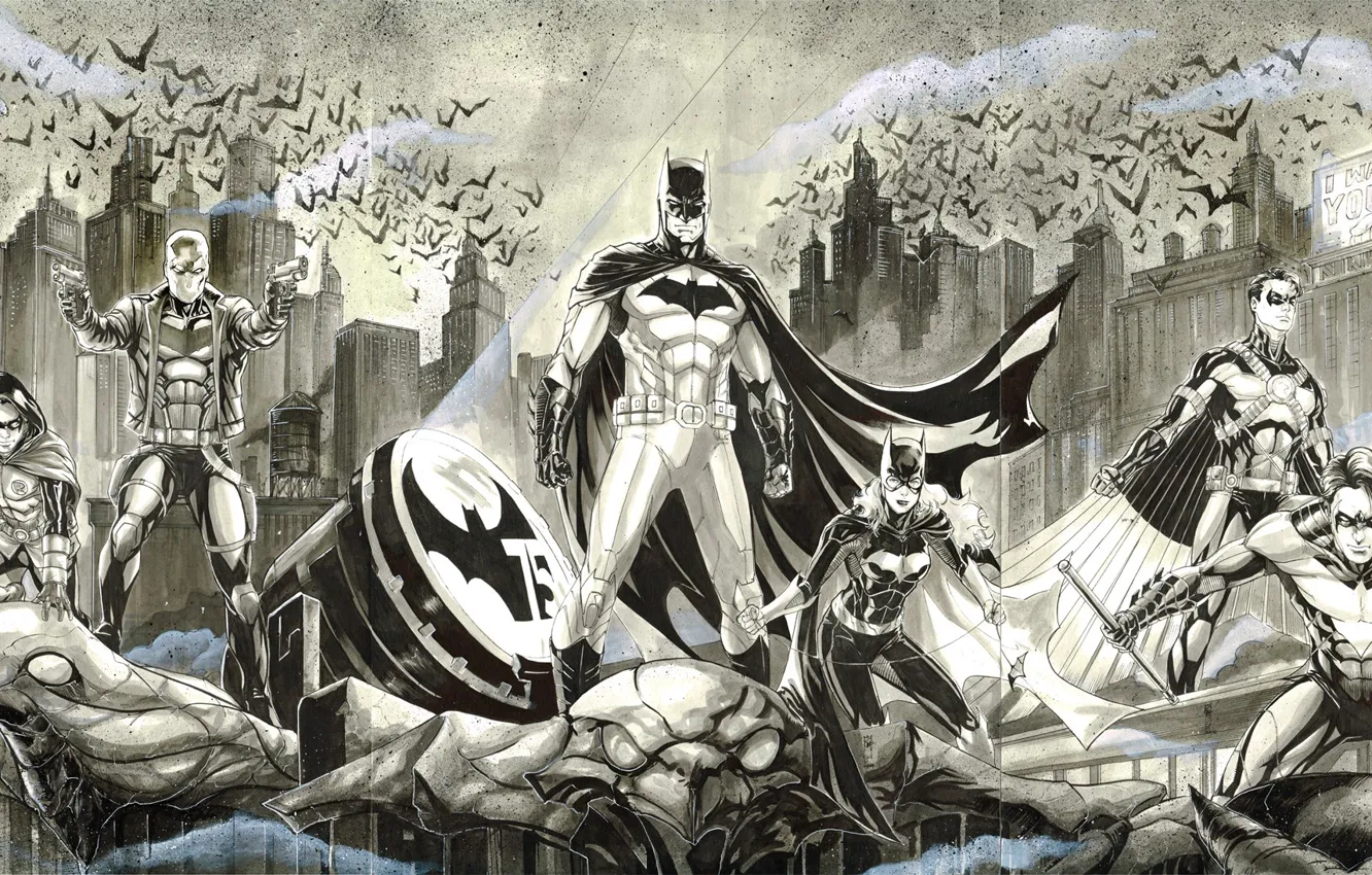 Wallpaper Batman, armor, weapon, bat, Robin, hero, catwoman, hood for ...