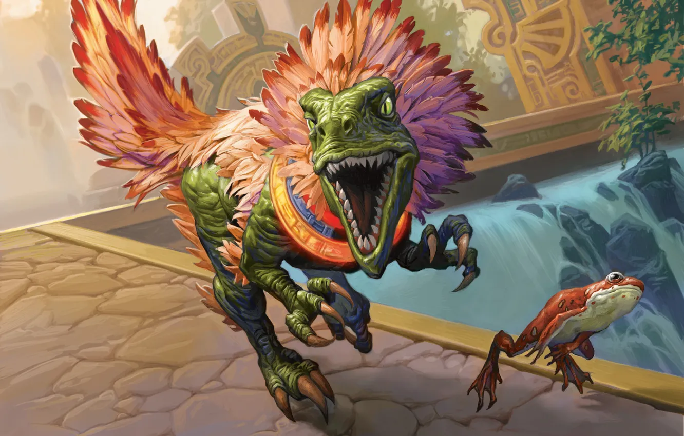 Wallpaper Raptor, feathers, mix, teeth, dinosaur, Toad for mobile and ...