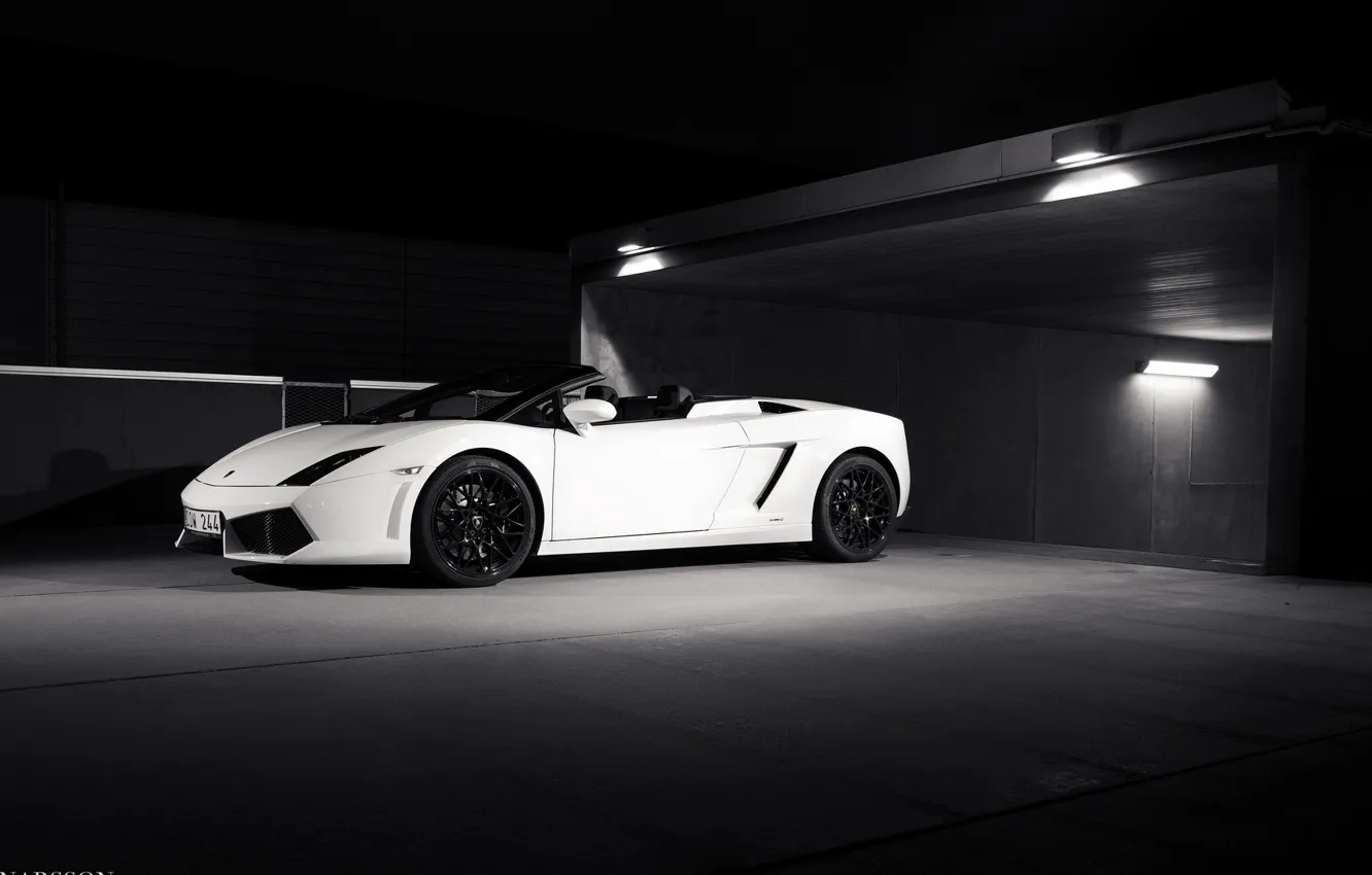 Wallpaper Lamborghini, white, white, Gallardo, convertible, lambo ...