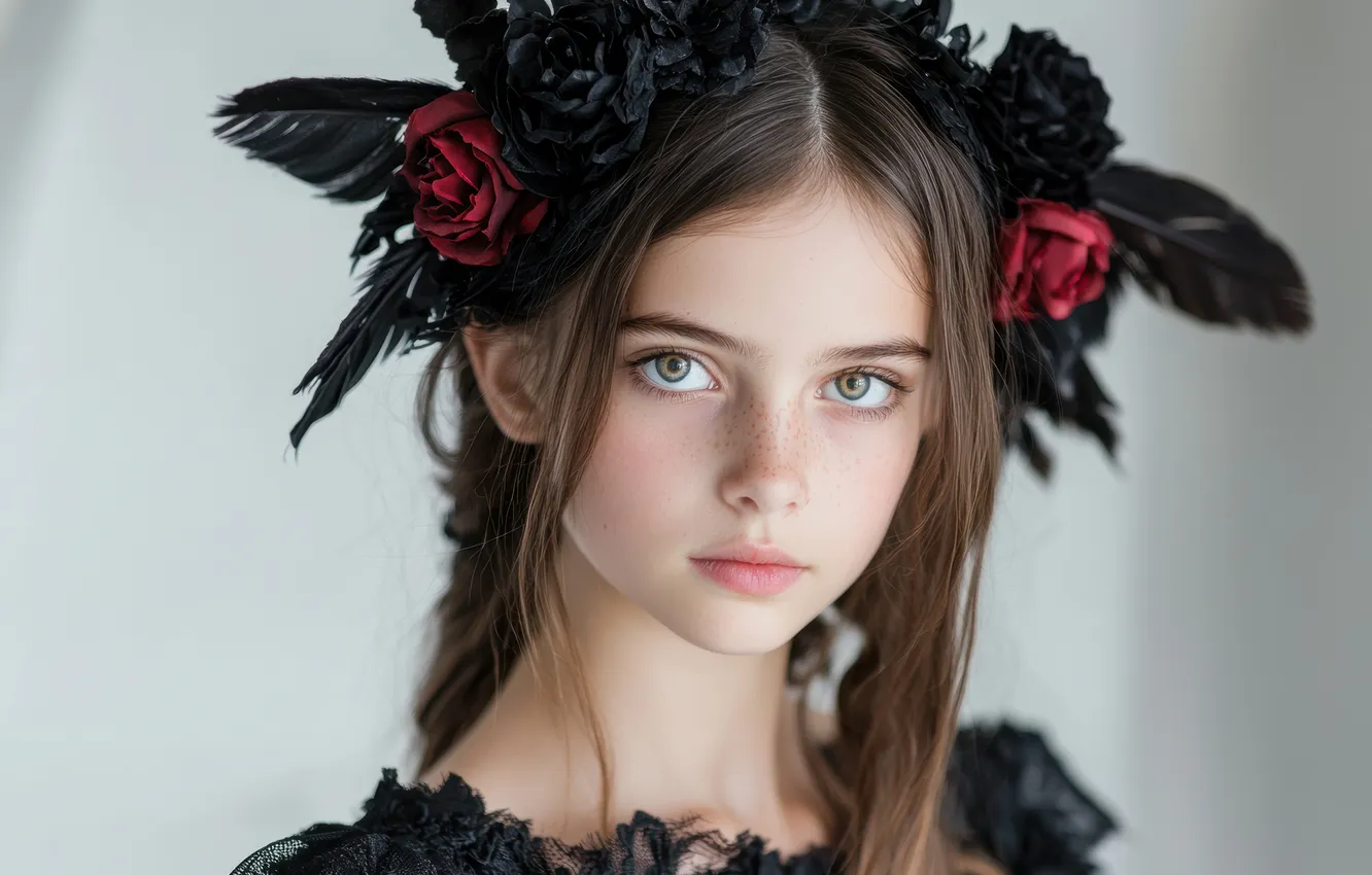 Wallpaper look, girl, pose, girl, AI art, neural network for mobile and ...