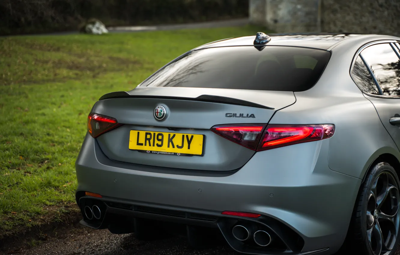 Wallpaper Alfa Romeo, logo, rear, Giulia, Alfa Romeo Giulia ...