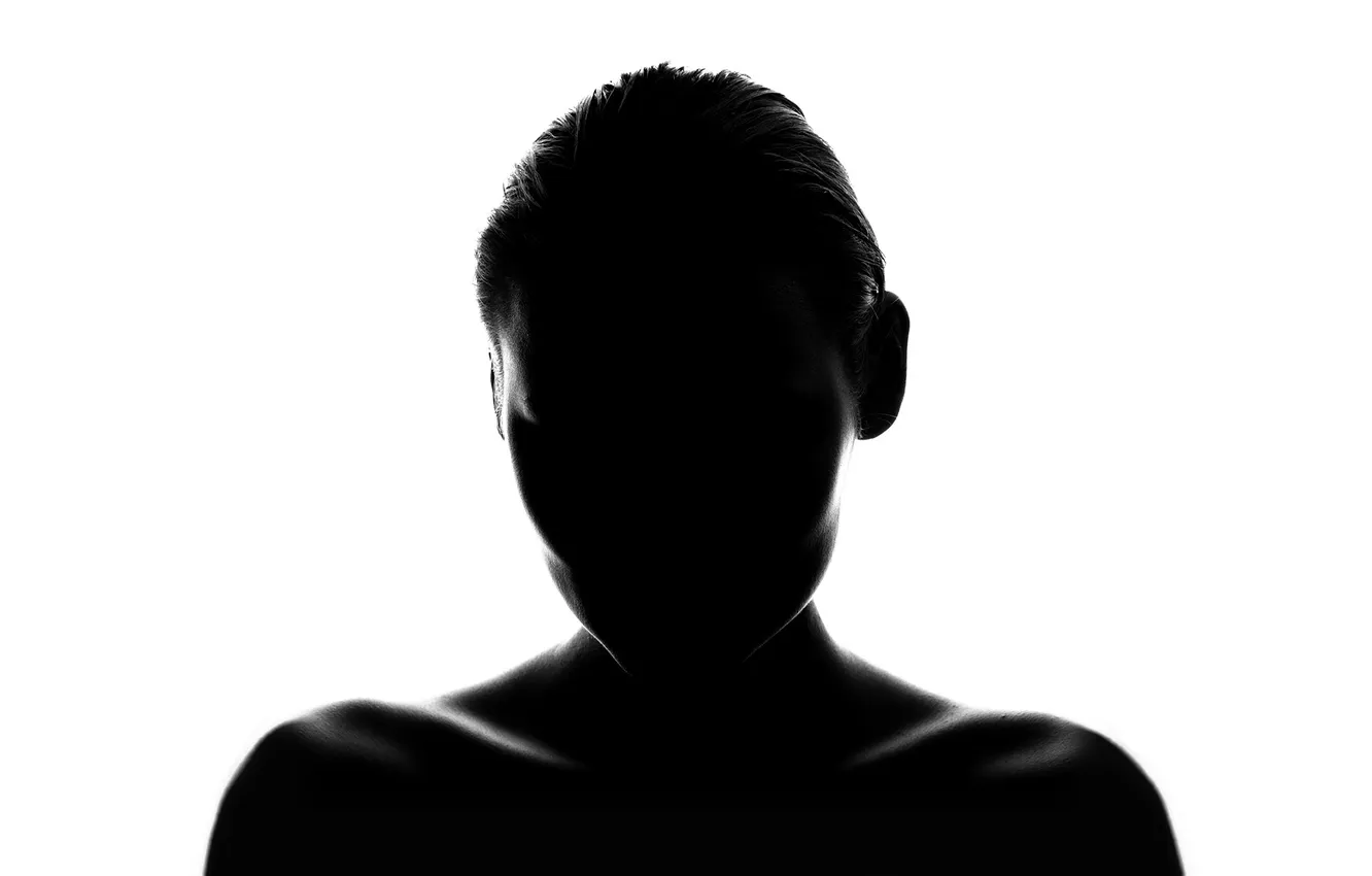 Wallpaper black & white, shadow, silhouette, Mystery, shoulders ...