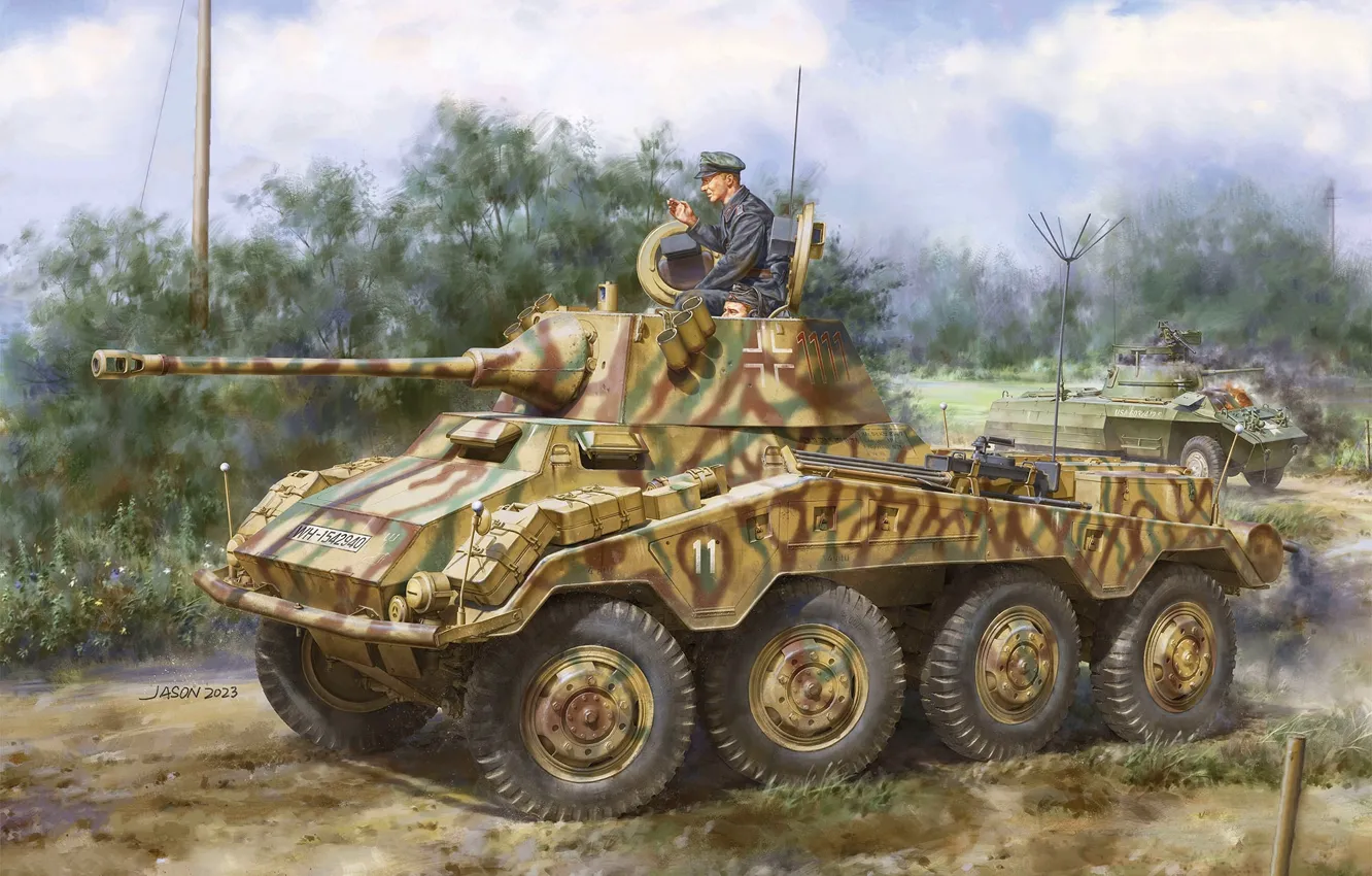 Wallpaper Germany, Puma, The Wehrmacht, Armored car, Armor for mobile ...