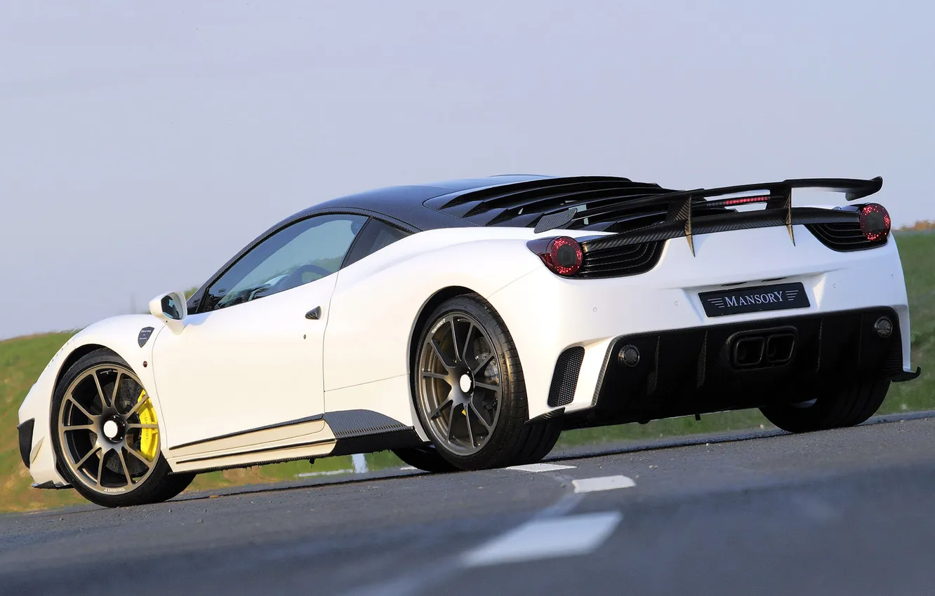 Wallpaper road, white, the sky, Italy, Ferrari, white, Ferrari, drives ...