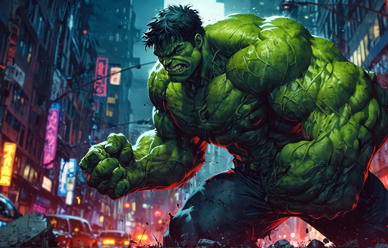 Wallpaper the city, the film, Hulk, comic for mobile and desktop ...