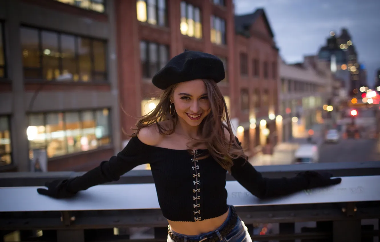 Wallpaper city, the city, smile, model, Riley Reid, Porn Actress ...