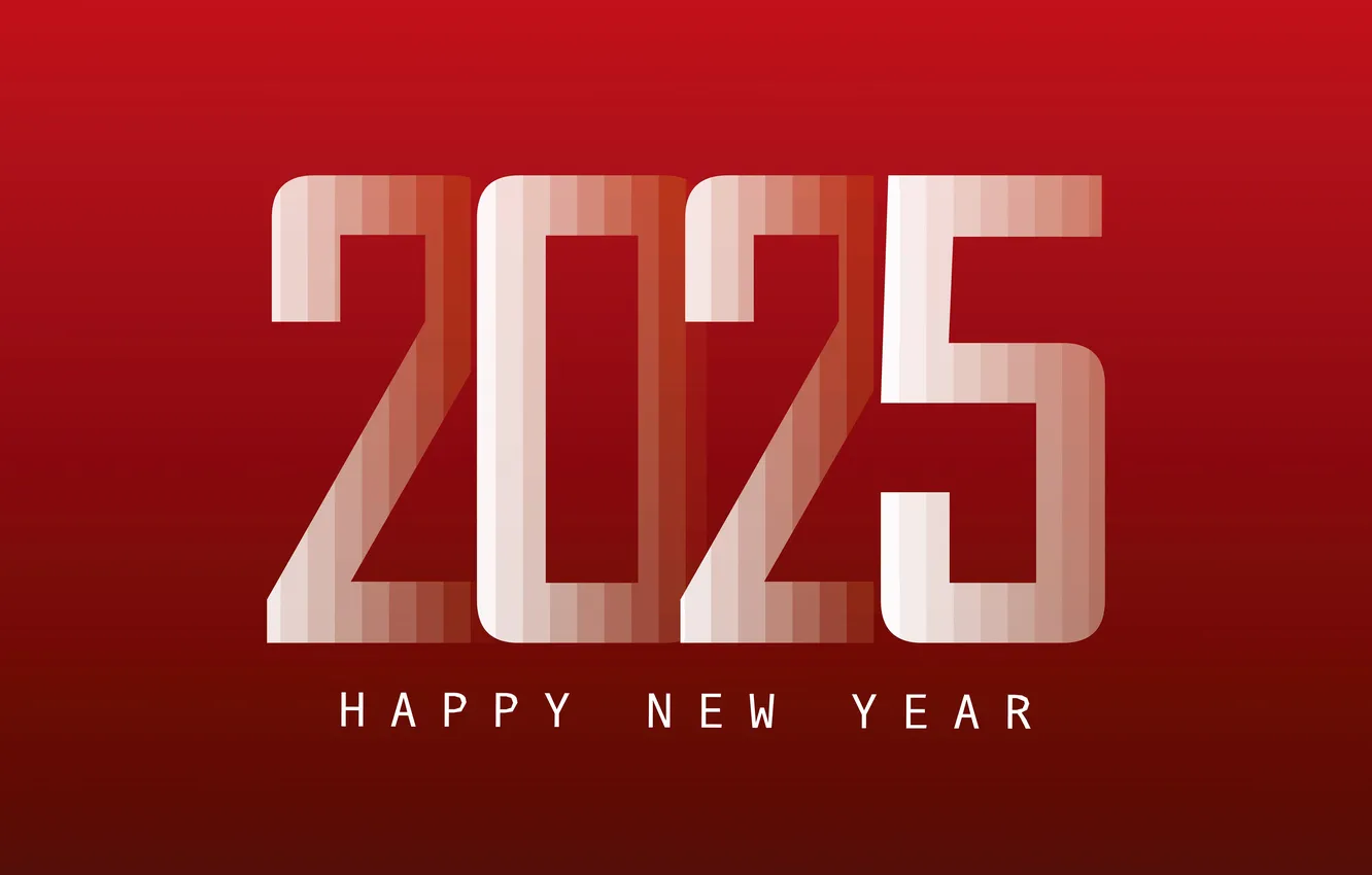 Wallpaper holiday, new year, red background, happy new year, 2025, Happy New Year 2025 for ...