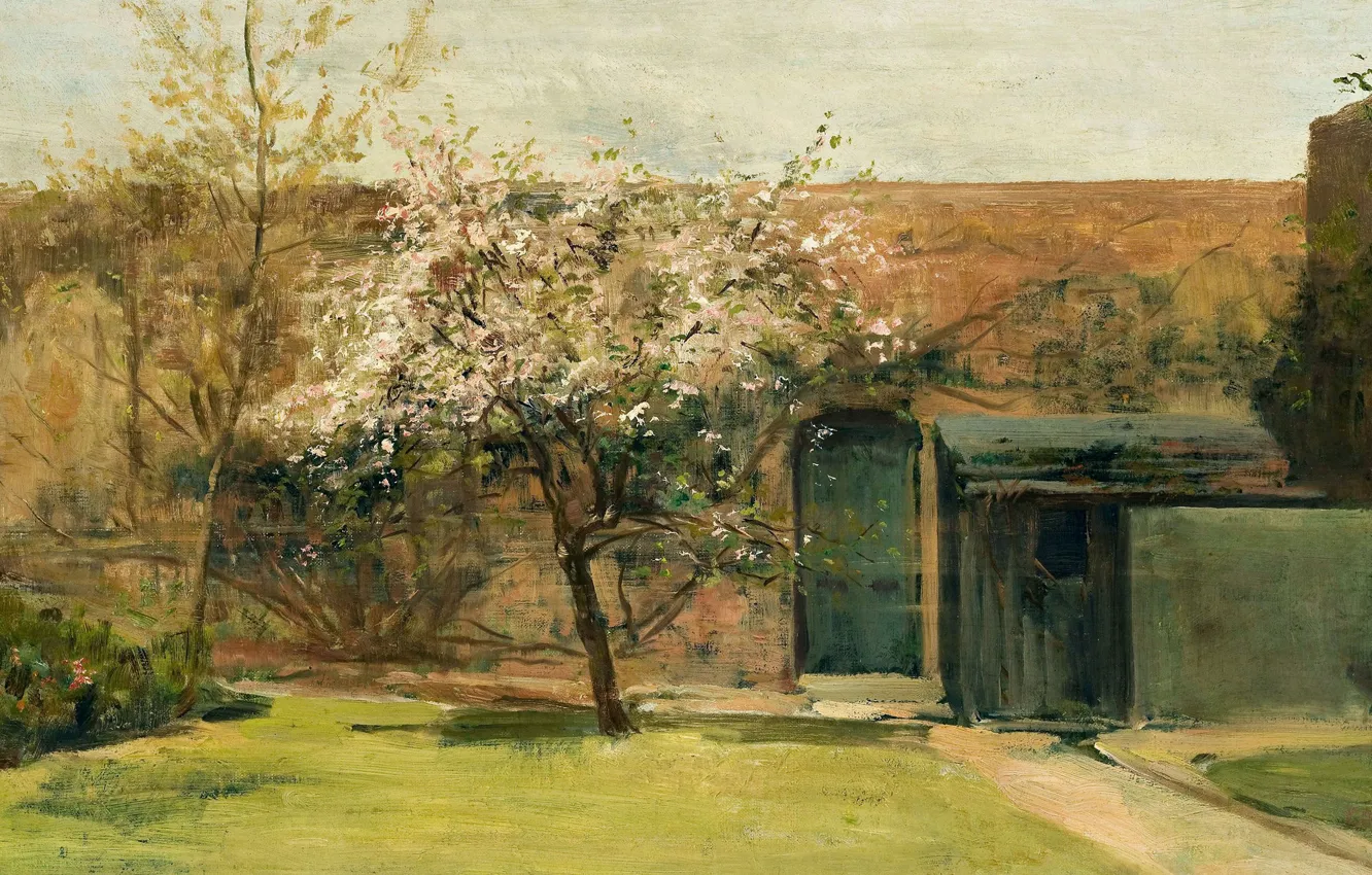 Wallpaper landscape, picture, yard, impressionism, Charles Conder ...