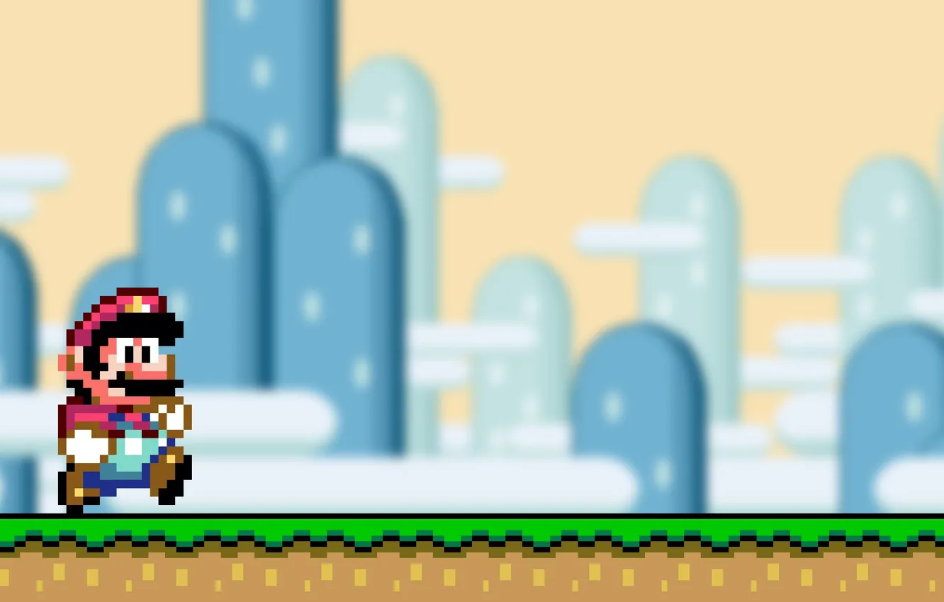 Wallpaper Mario, pixel, pixel art for mobile and desktop, section игры ...