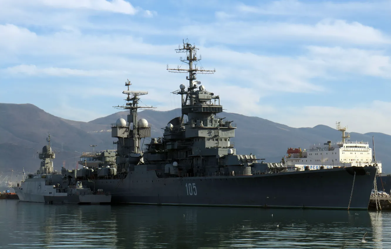 Wallpaper cruiser, project 68-bis, Mikhail Kutuzov for mobile and ...