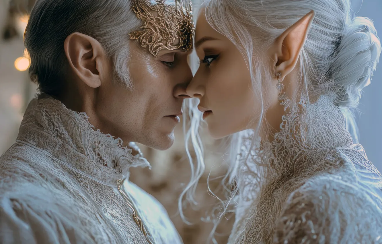 Wallpaper look, girl, decoration, love, face, pose, elf, portrait for ...