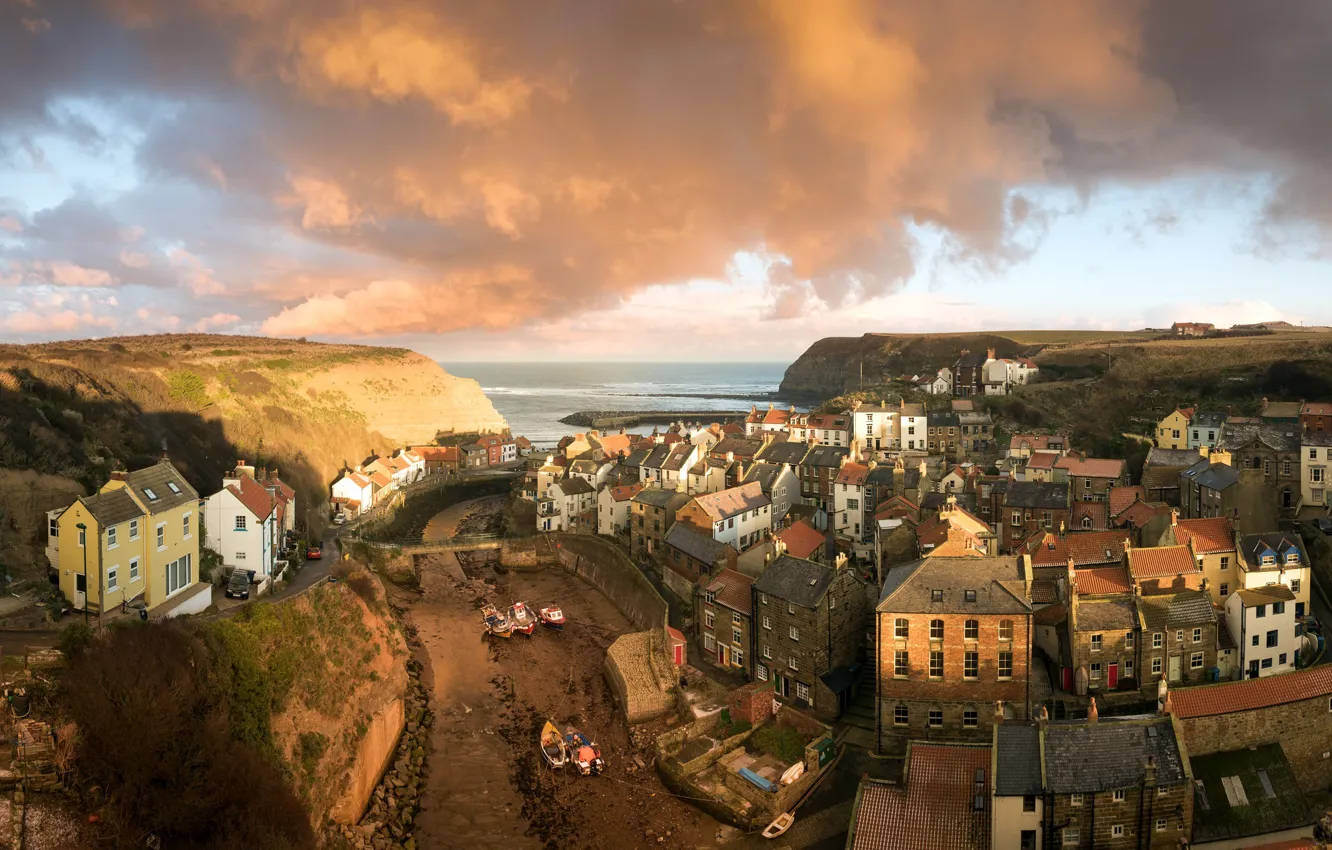Wallpaper England, Yorkshire, States, the seaside village images for ...
