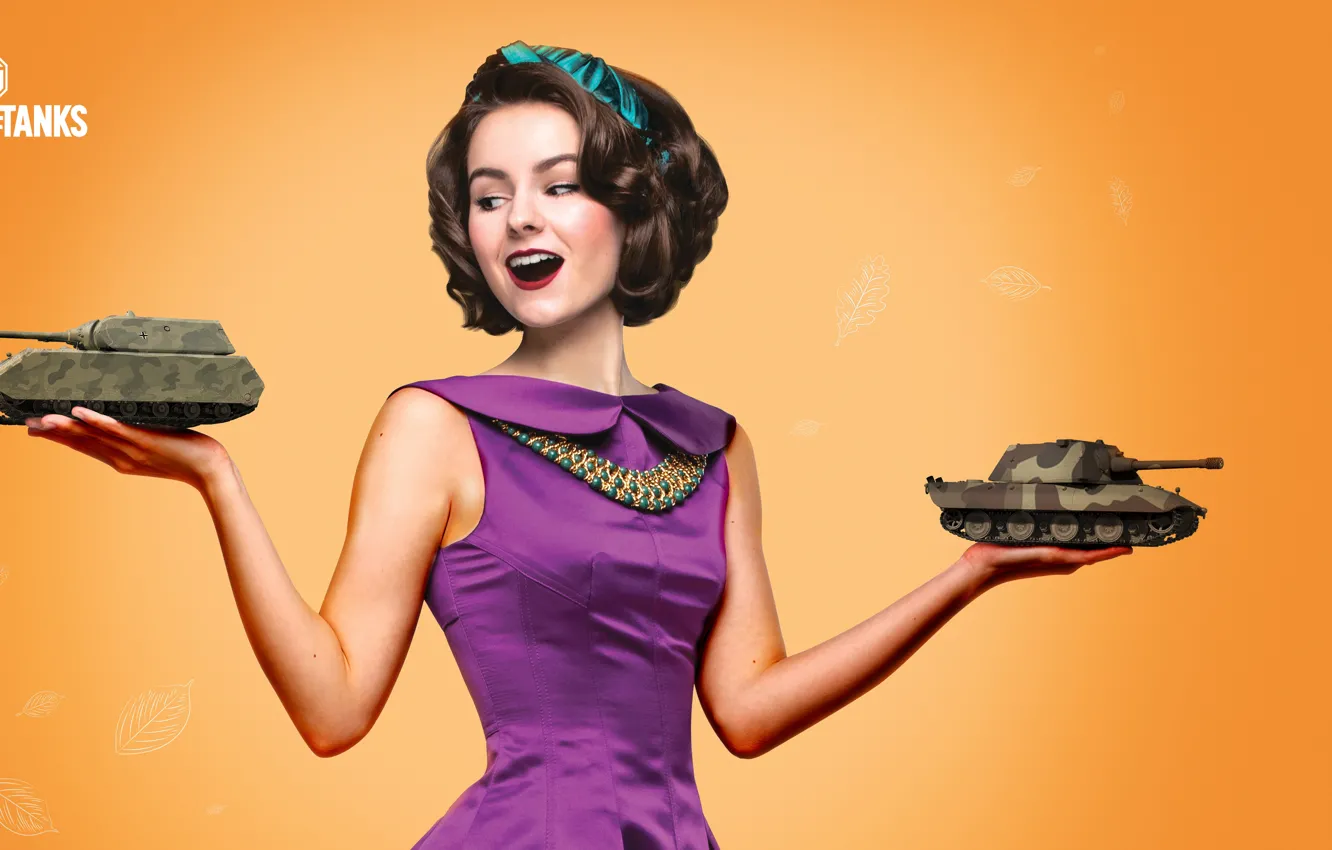 Wallpaper autumn, World of Tanks, Valeria, Lera for mobile and desktop ...