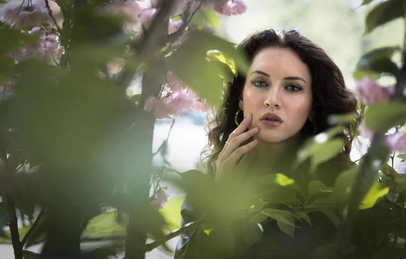 Wallpaper look, background, model, blur, beauty, Clear images for ...