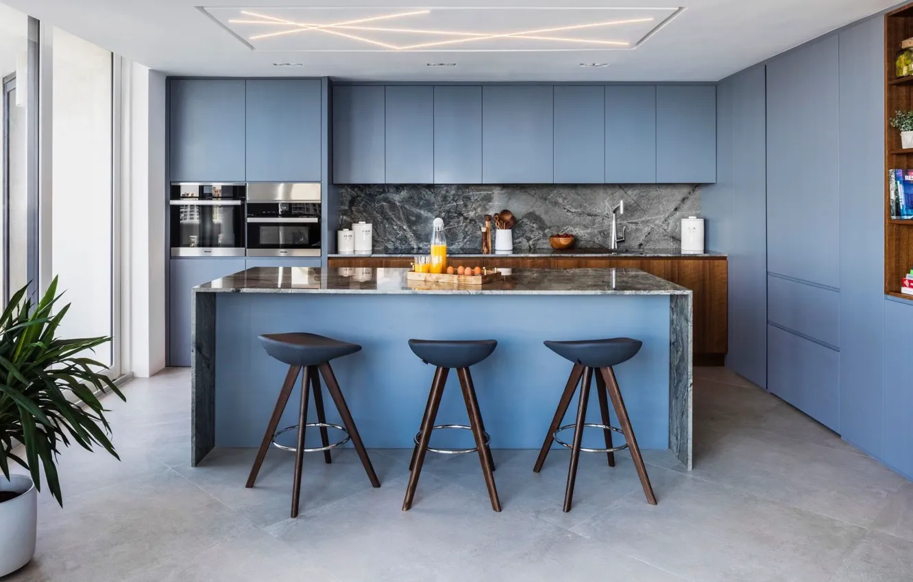 Wallpaper design, style, interior, Miami, FL, kitchen, Miami, dining ...