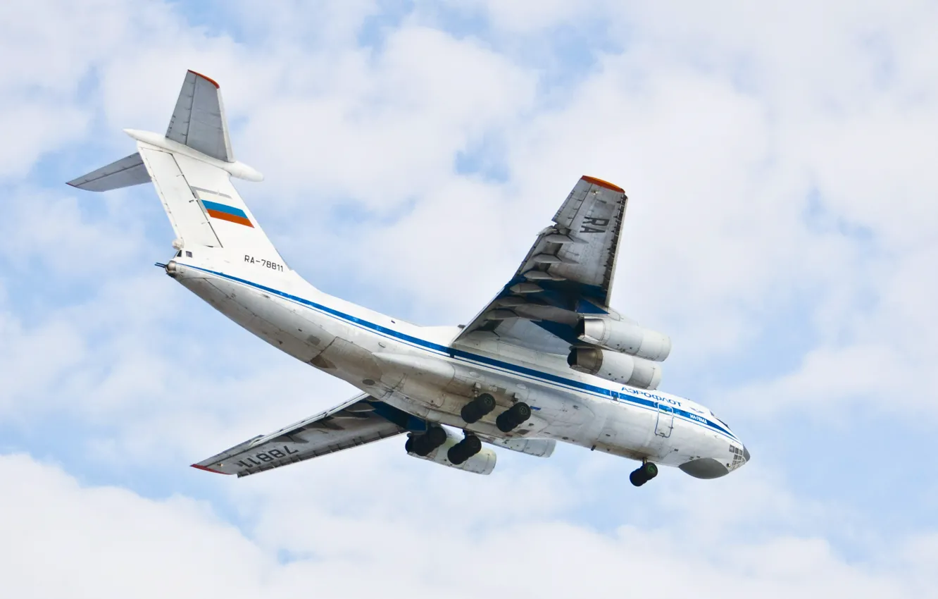 Wallpaper The sky, Flight, Wings, Aviation, The Il-76, Ilyushin ...