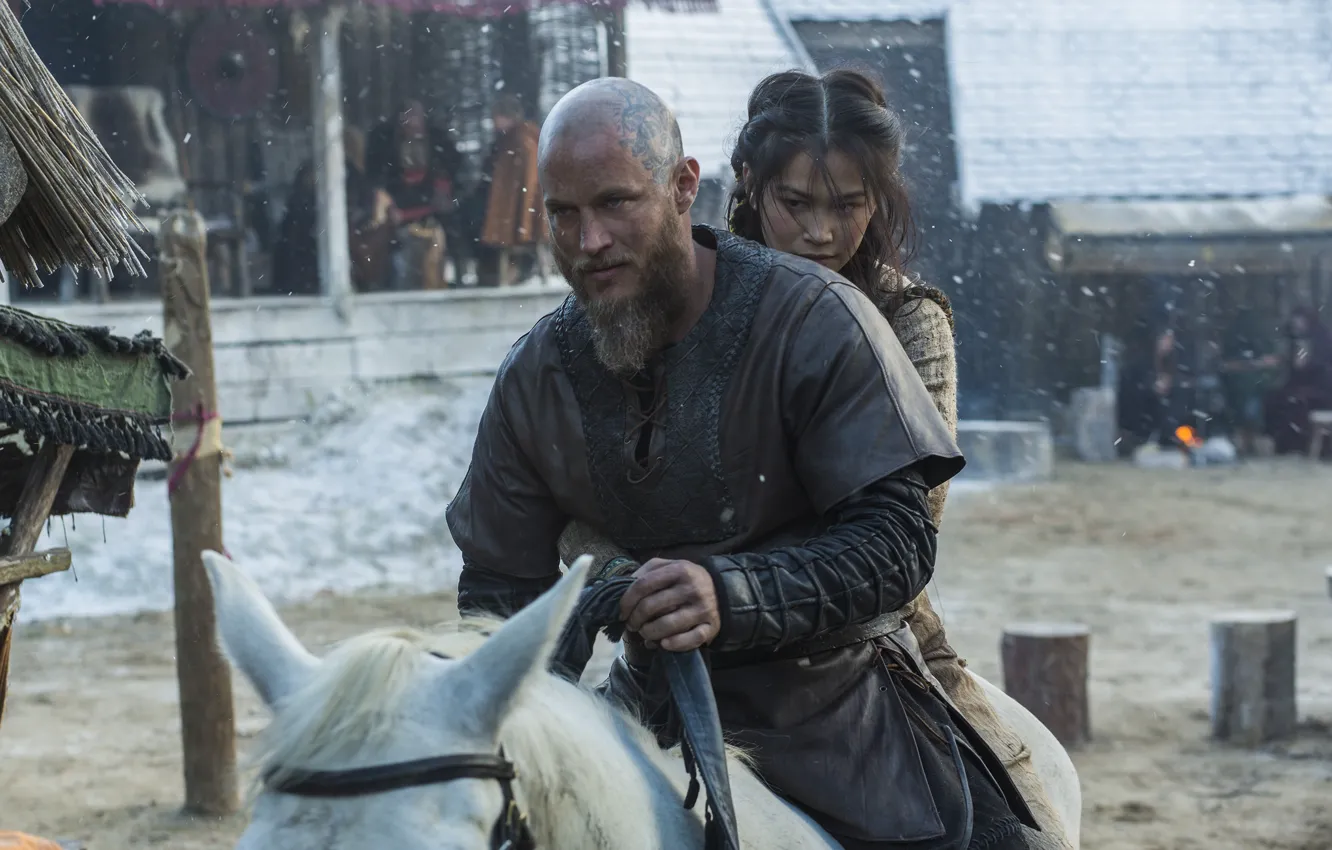 Wallpaper snow, horse, Vikings, The Vikings, Travis Fimmel, Ragnar ...