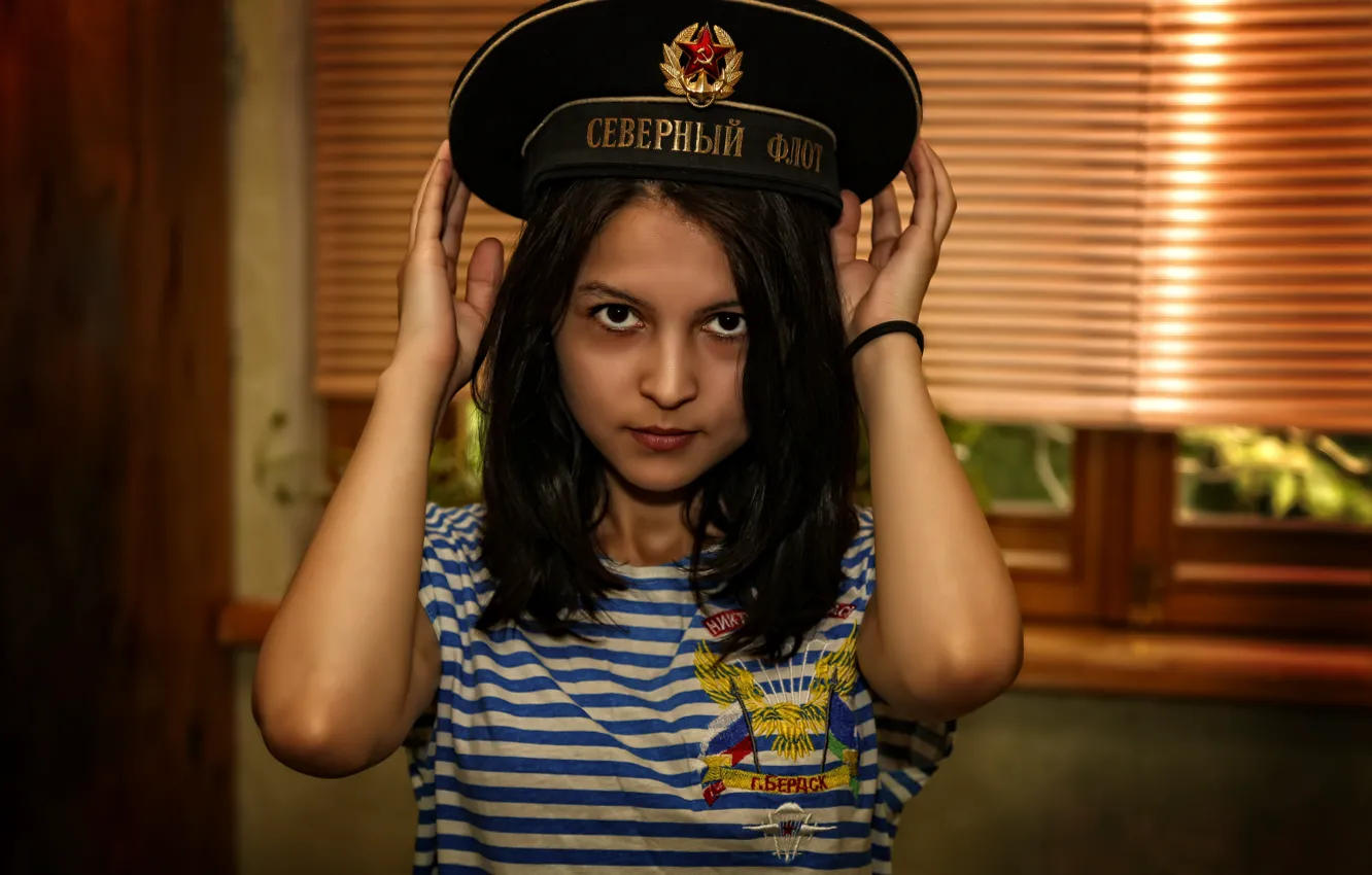 Wallpaper girl, military, beautiful, uniform, Navy, Victory day, Emily ...