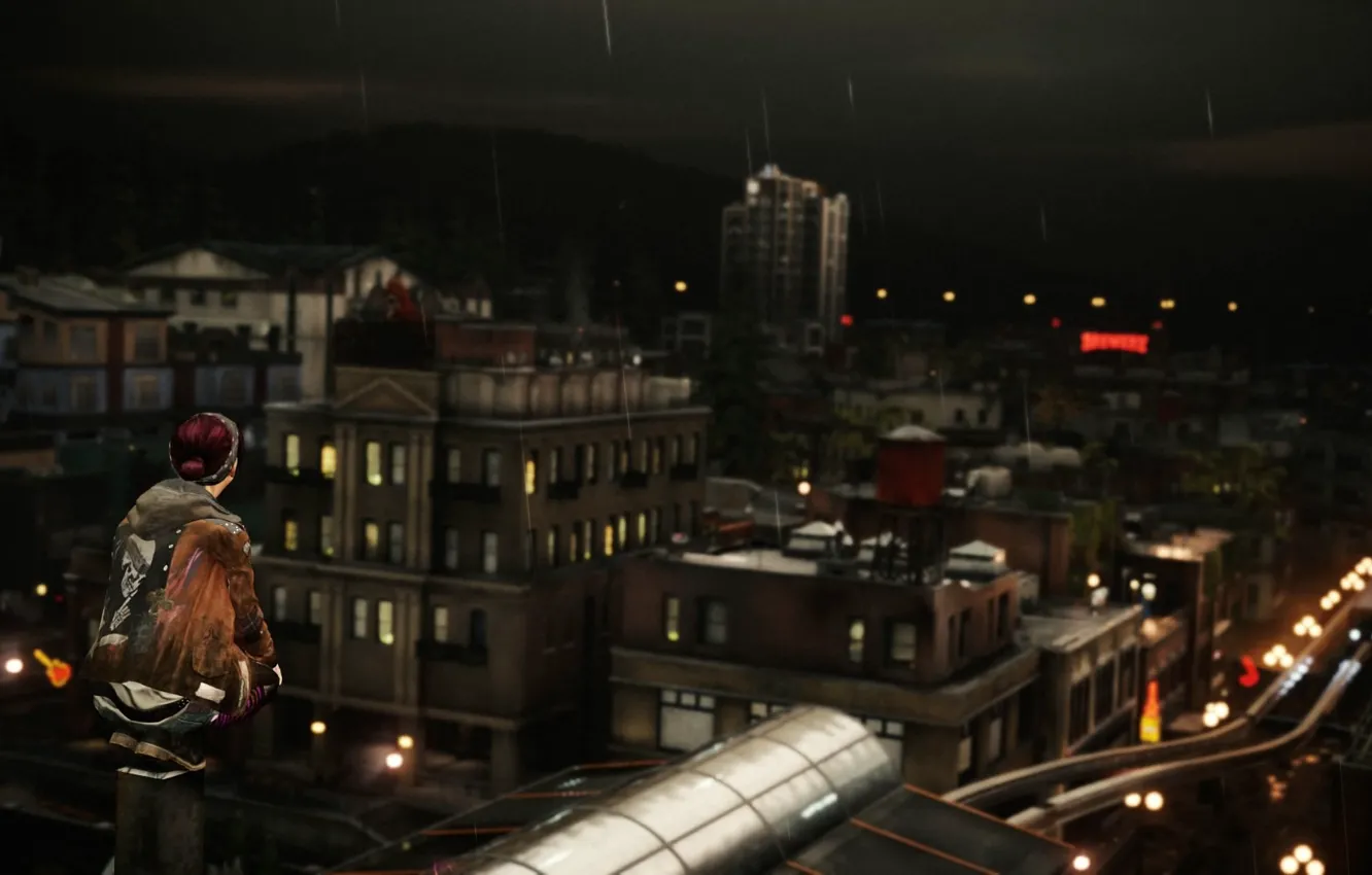 Wallpaper Night city, inFAMOUS™ First Light, Weasel for mobile and ...