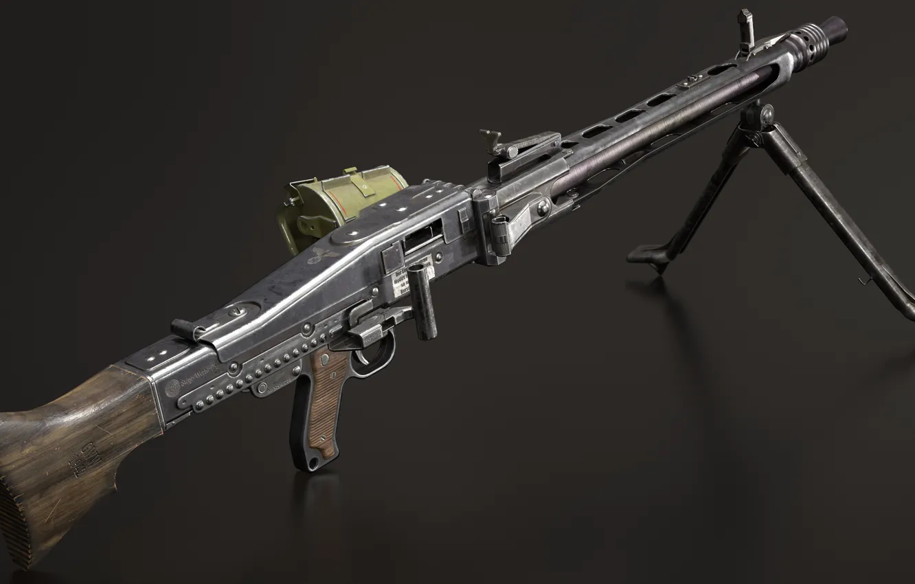 Wallpaper Germany, The second World war, Machine gun, MG42, A single machine gun for mobile and ...