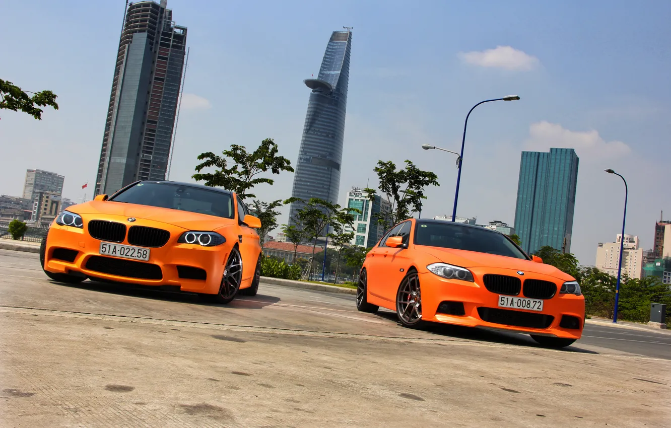 Wallpaper BMW, Orange, Matte, Tuning, F10 images for desktop, section ...