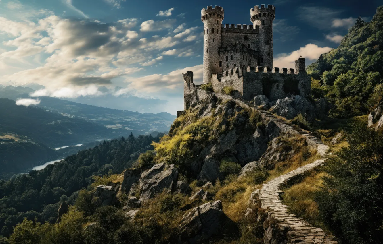 Wallpaper landscape, castle, landscape, beautiful, vintage, castle ...