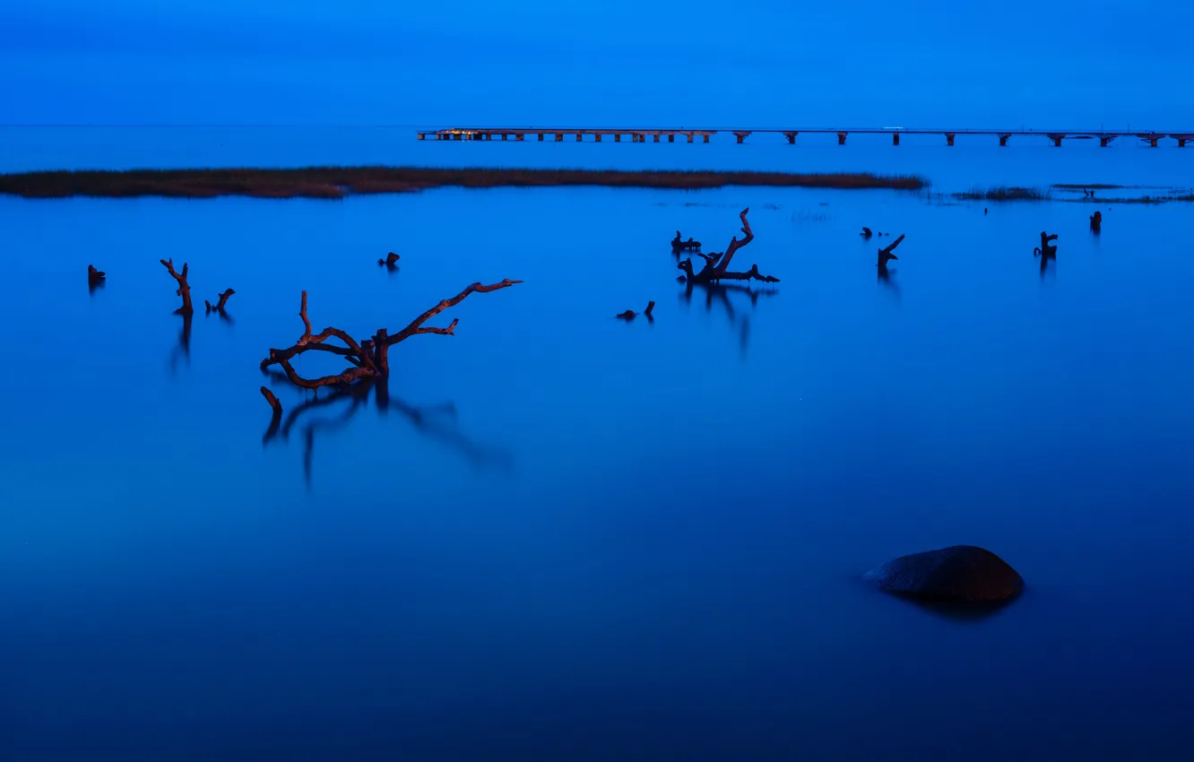 Wallpaper sea, the evening, pier, tide, pierce for mobile and desktop ...