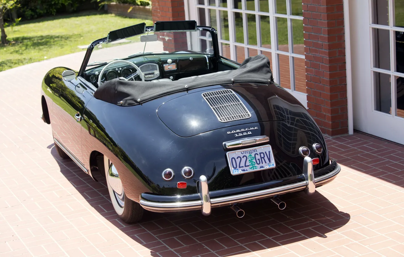 Wallpaper Porsche, 1954, 356, rear view, Porsche 356 1500 Continental ...