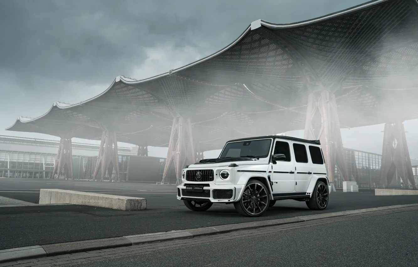 Wallpaper Mercedes, white, Brabus, Front, G-Class, G63, G63 AMG, Brabus ...