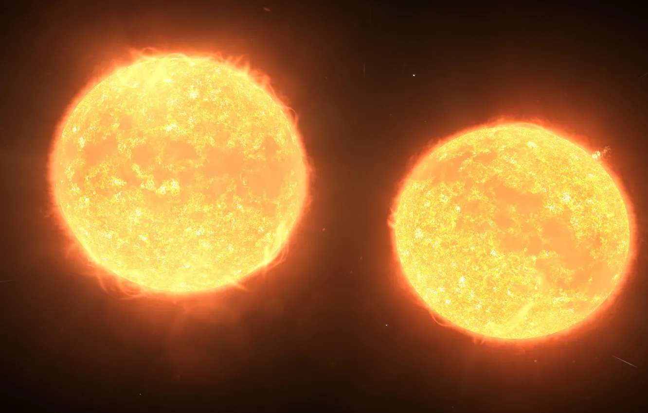 Wallpaper space, stars, pair, two stars, cosmic stars for mobile and ...