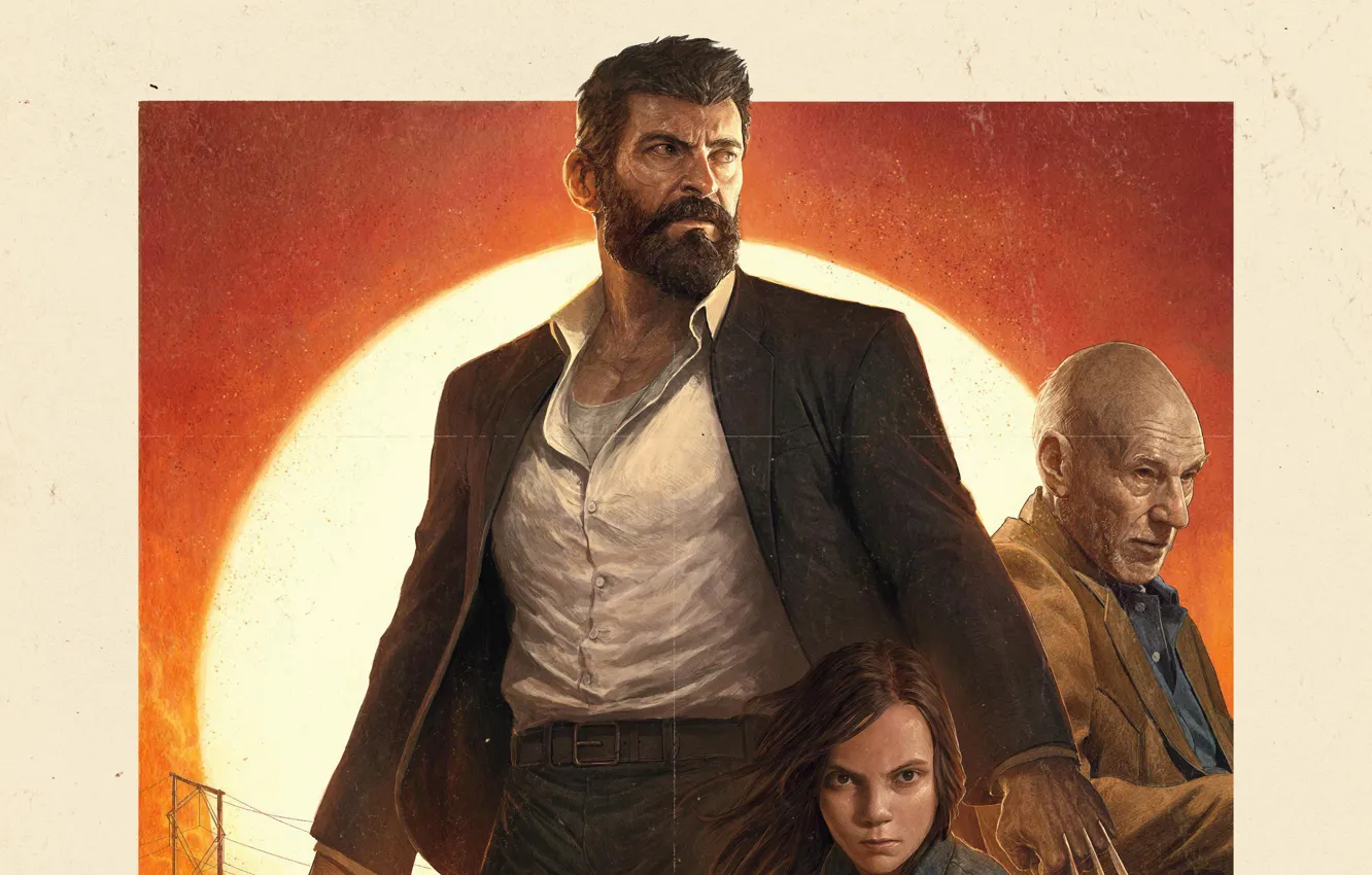 Wallpaper cinema, girl, Wolverine, Hugh Jackman, X-Men, Logan, man ...