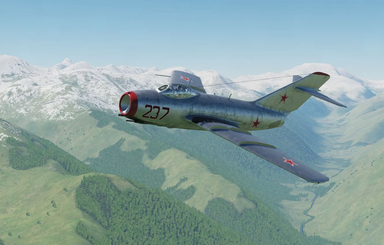 Wallpaper USSR, OKB MiG, MiG-15bis, Frontline fighter, Aircraft-soldier ...