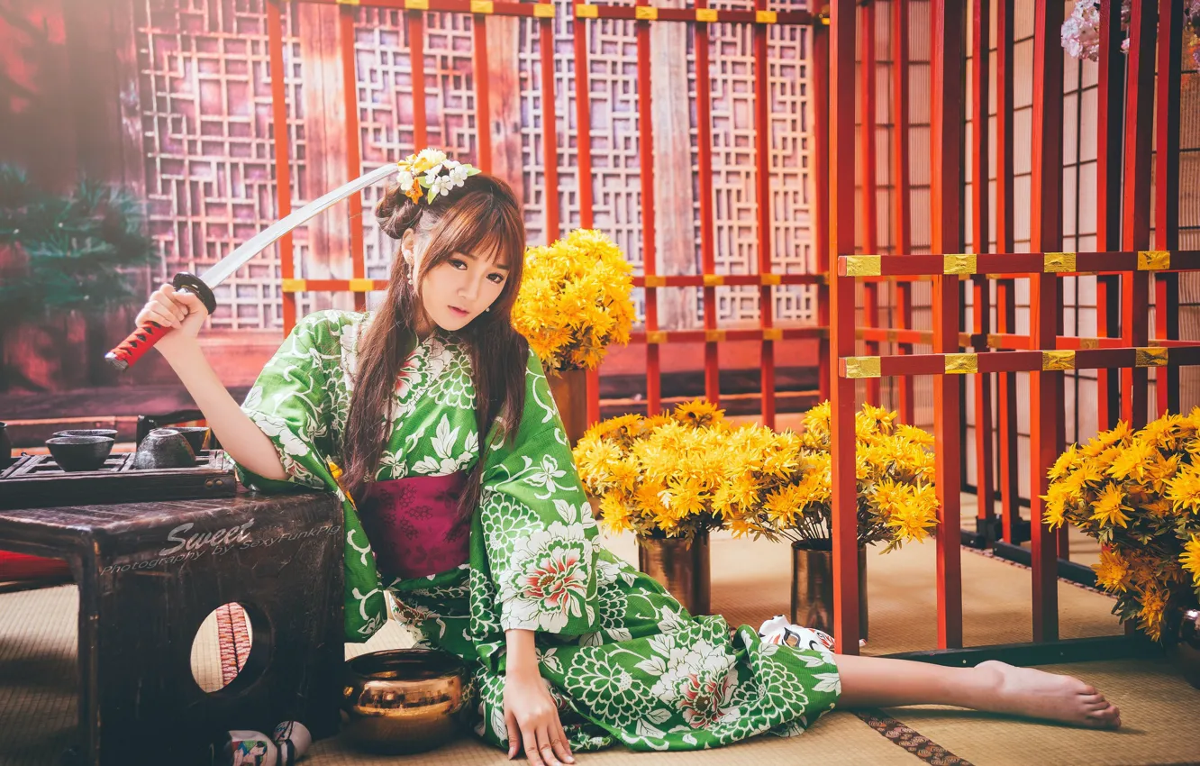 Wallpaper girl, sword, outfit, cosplay, cosplay images for desktop, section девушки - download