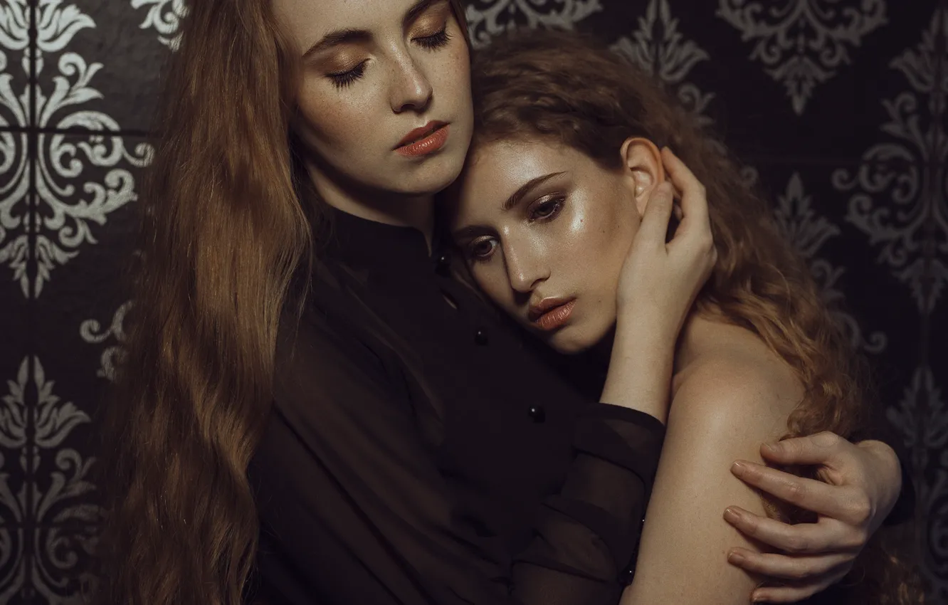 Wallpaper background, girls, face, brown-haired women for mobile and ...