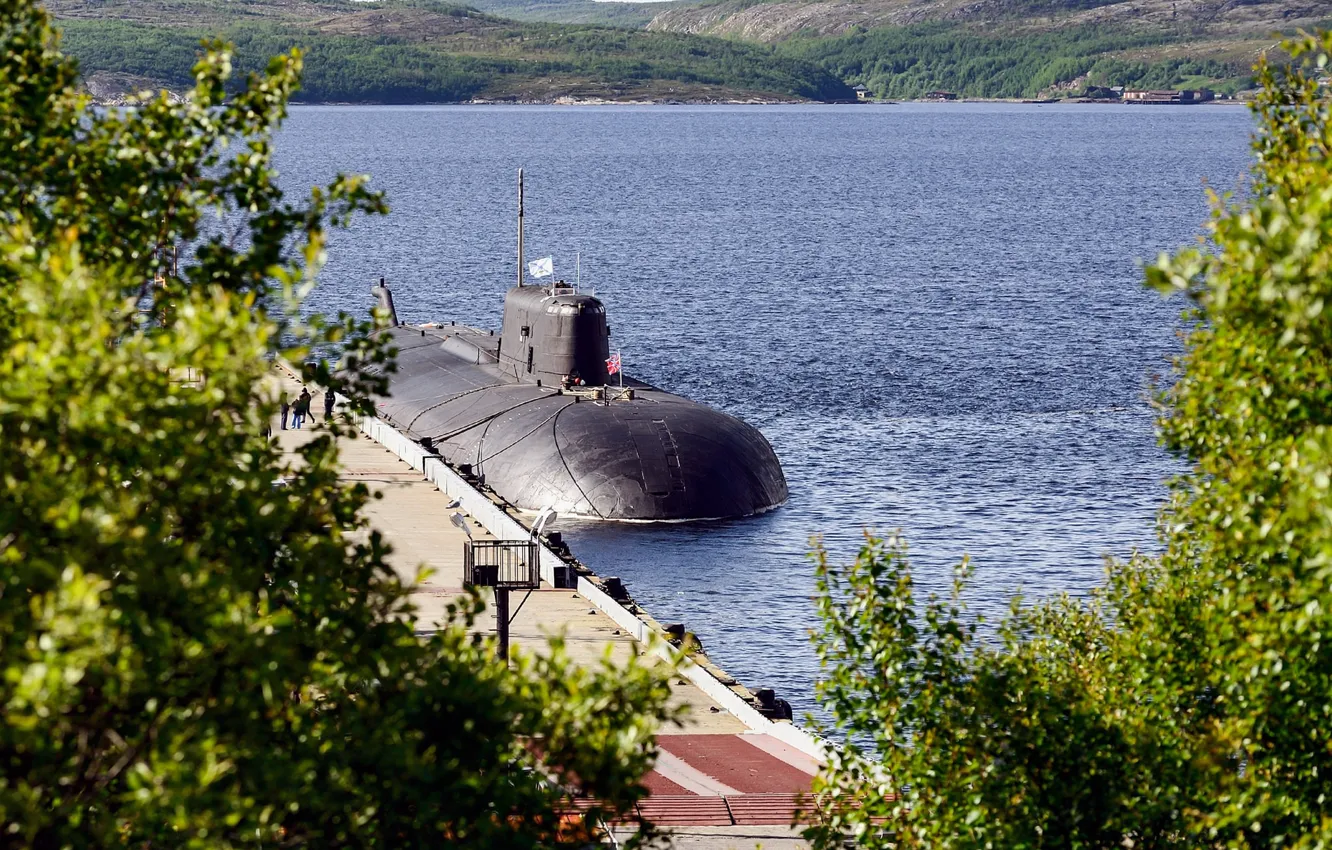 Wallpaper pier, submarine, project 945 for mobile and desktop, section ...