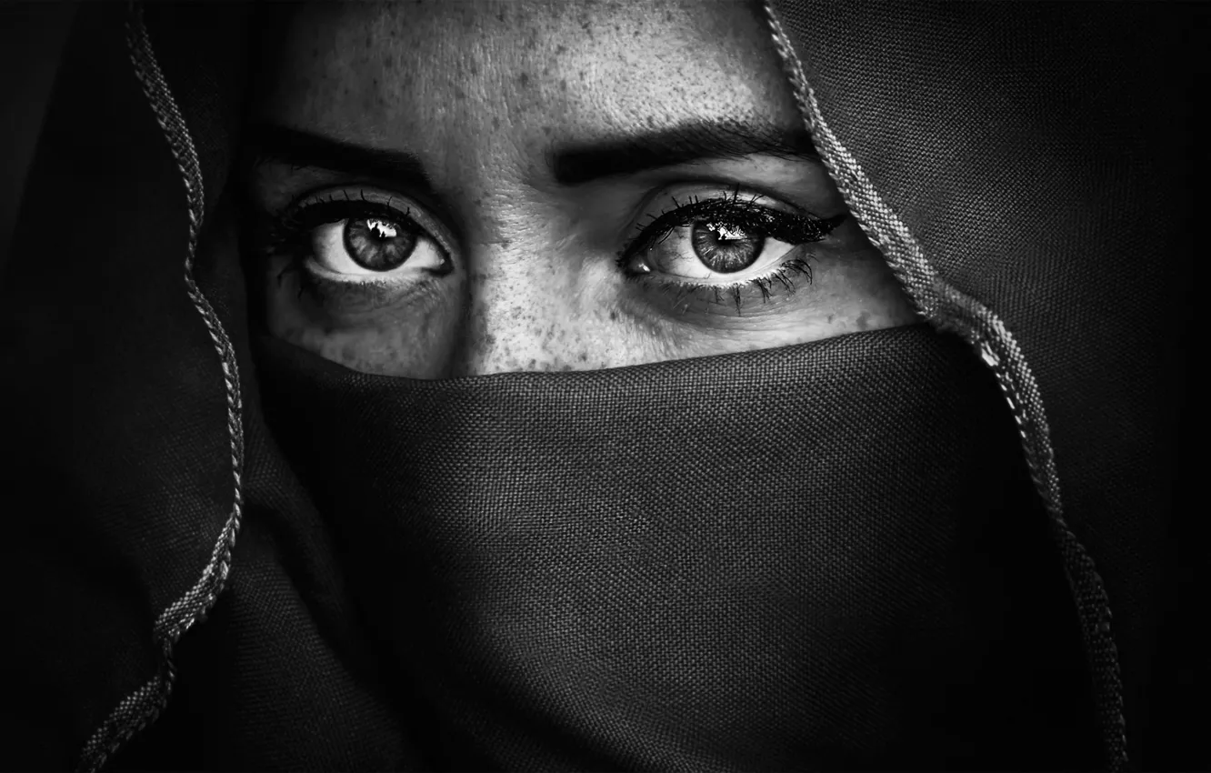 Wallpaper look, portrait, monochrome, Mikhail Potapov for mobile and ...