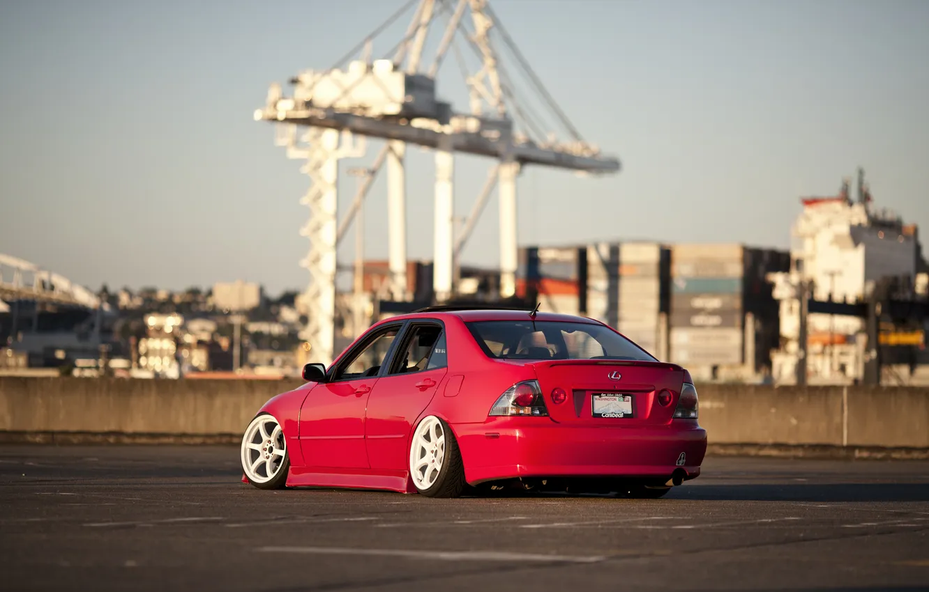 Wallpaper red, Lexus, profile, red, tuning, Lexus, is200 for mobile and ...