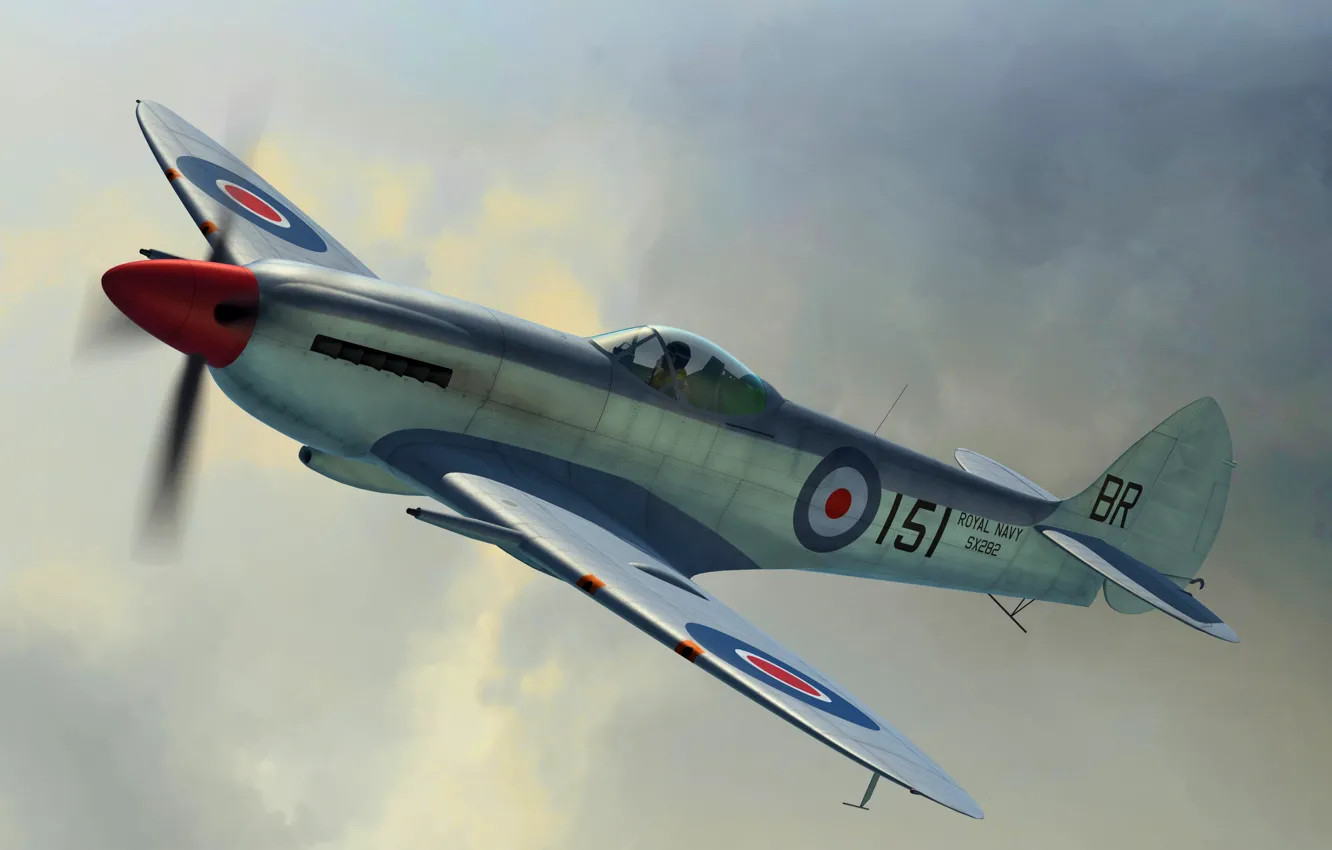 Wallpaper Fighter, UK, Supermarine Seafire, Carrier-based fighter ...