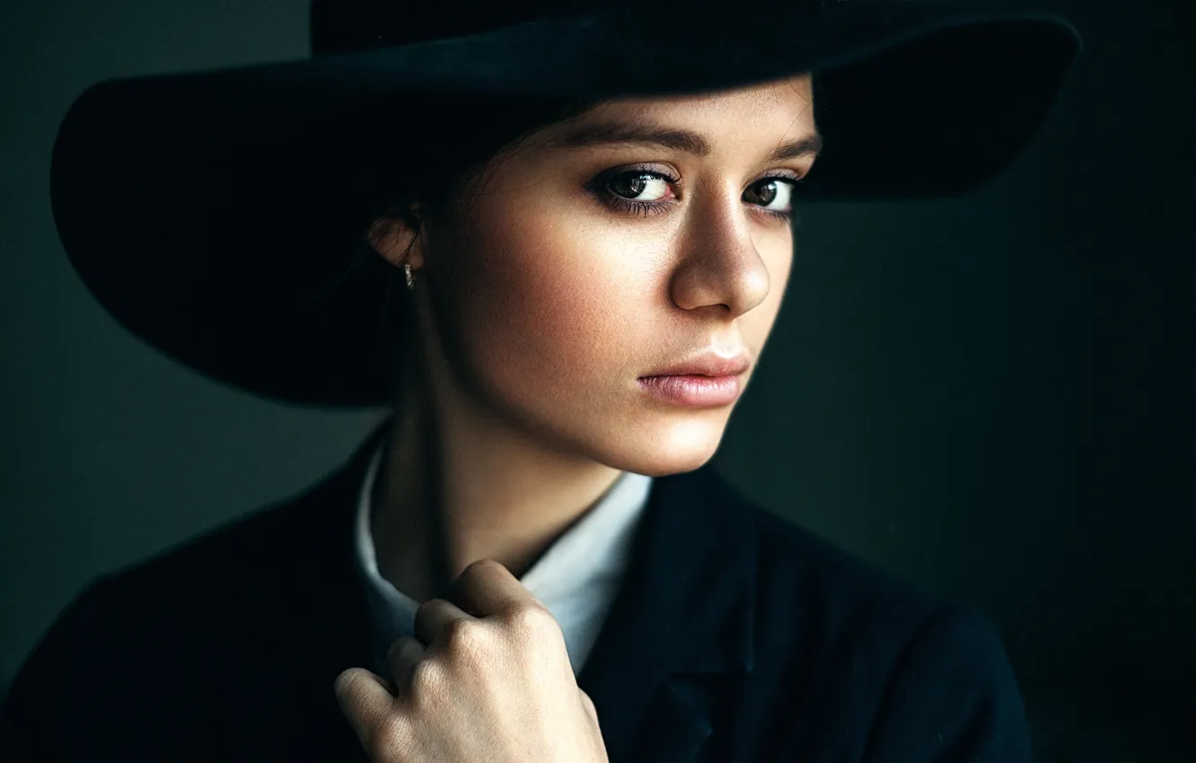 Wallpaper portrait, hat, Dasha, Max Kuzin for mobile and desktop ...