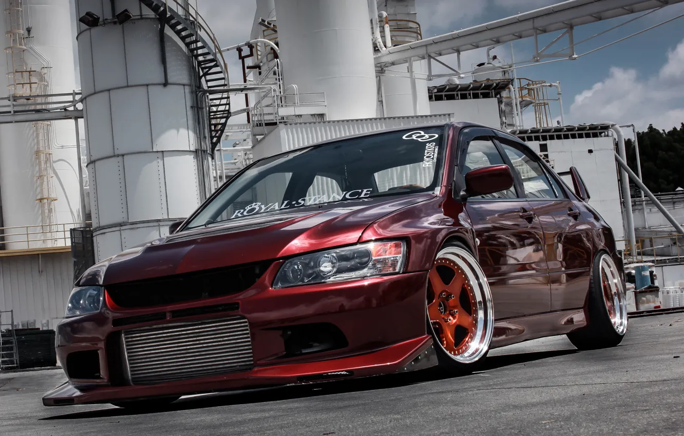 Wallpaper Mitsubishi, Lancer, Stance, Evolution IX, Lancer Evolution 9 ...