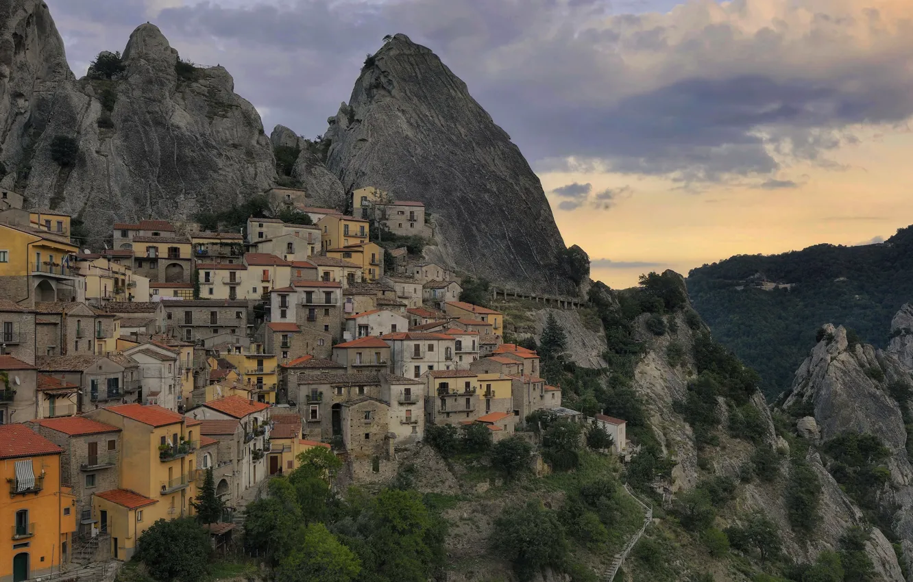 Wallpaper mountains, home, Italy, Castelmezzano images for desktop ...
