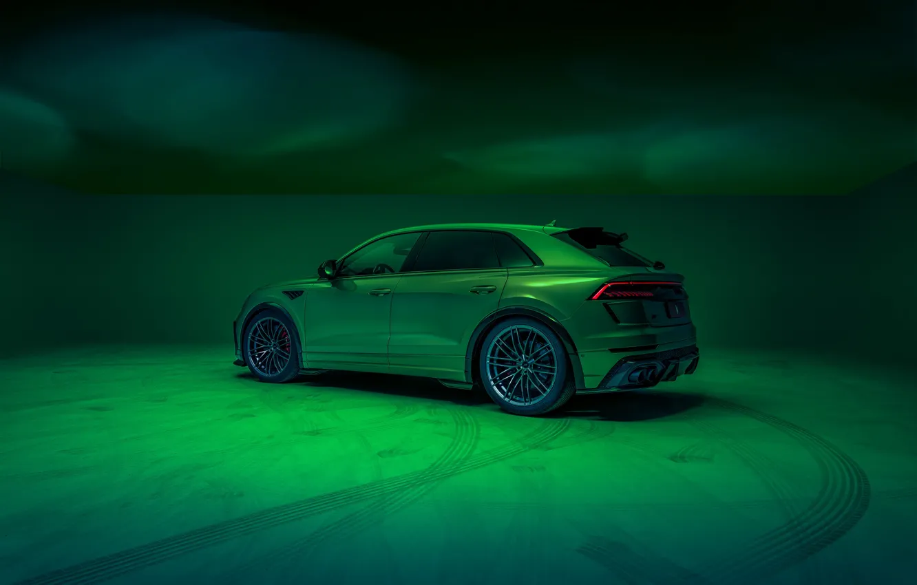 Wallpaper Audi, back, green, tuning Studio, ABBOT, kit, Crossover, RSQ8 ...
