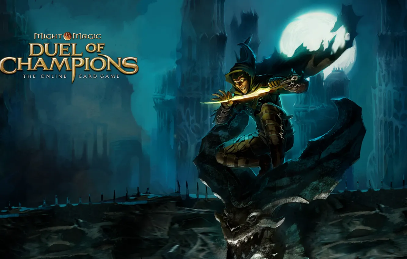 Wallpaper night, the moon, Dark assassin, Might & Magic: Duel of ...