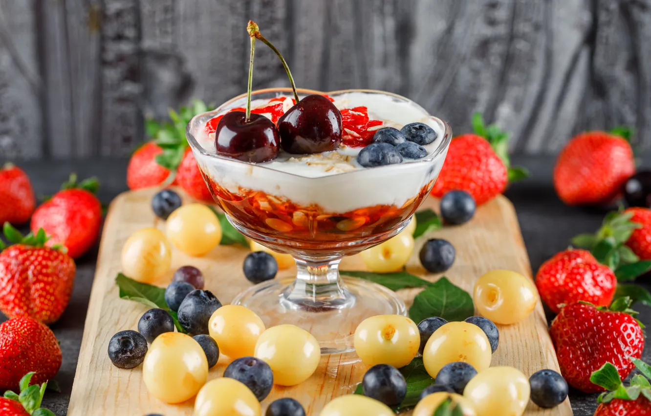 Wallpaper cherry, dessert, cherry for mobile and desktop, section еда ...