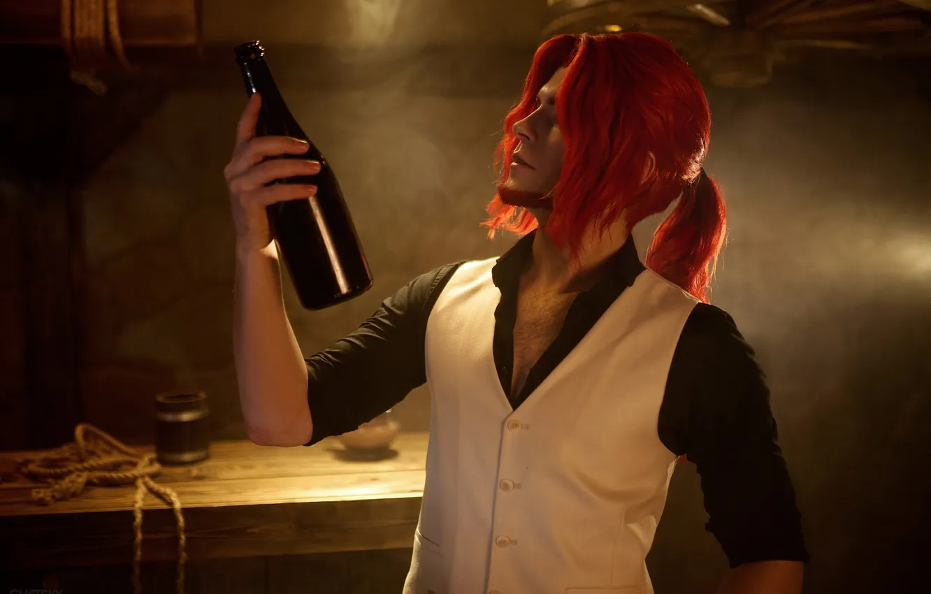 Wallpaper wine, bottle, red, guy, cosplay, cosplay, Grayson, GraysonFin ...
