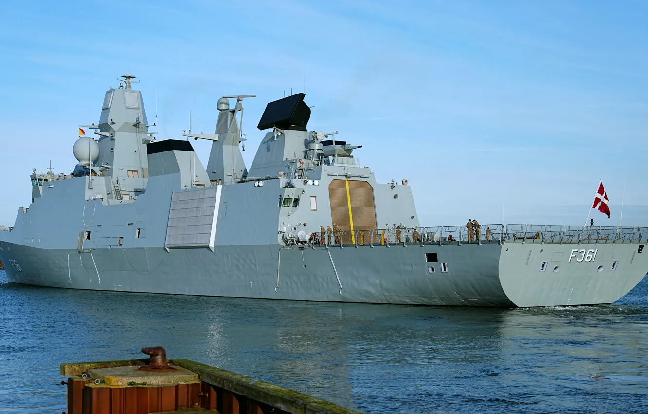 Wallpaper Denmark, the URO frigate, F361, HDMS Iver Huitfeldt for mobile and desktop, section ...