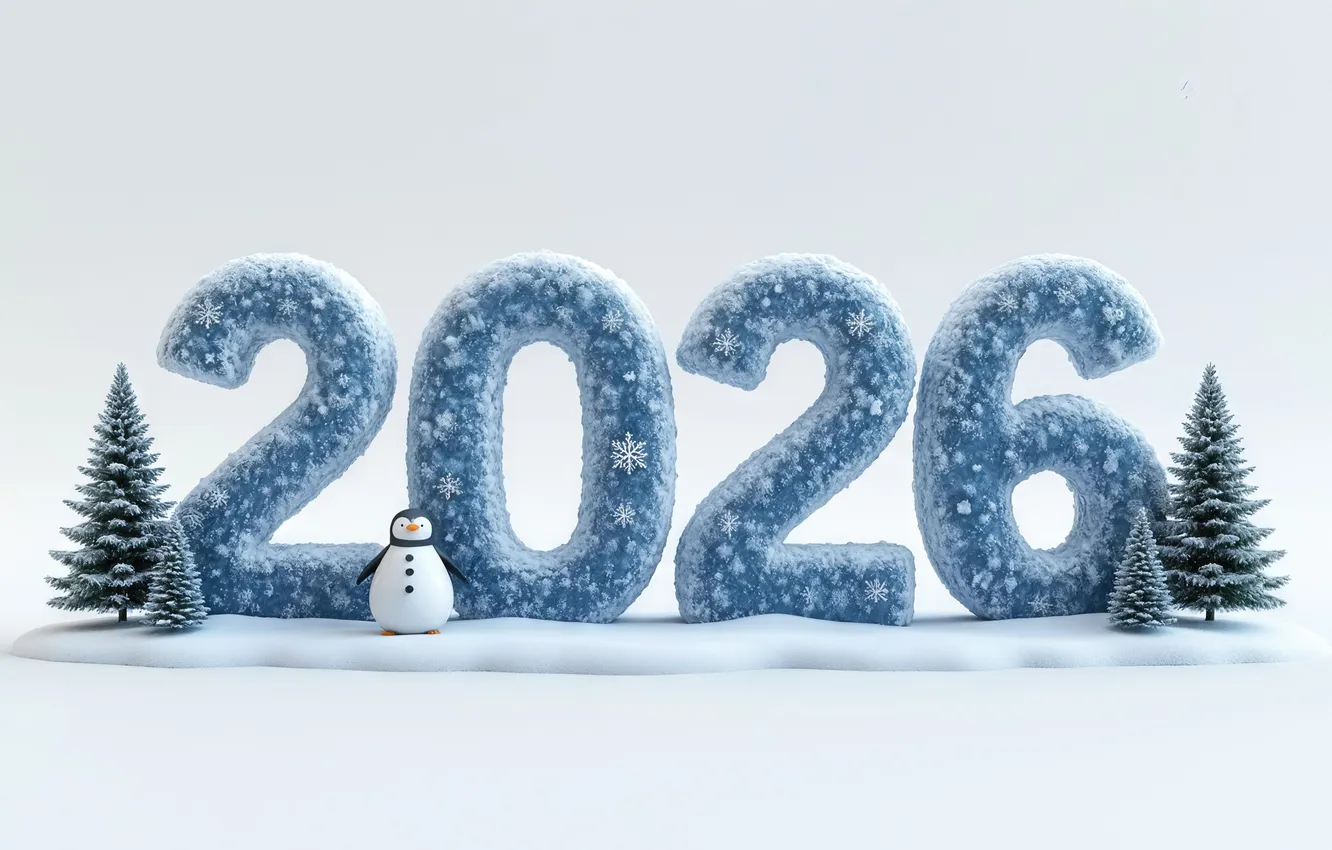 Wallpaper 2026, Snow, Holiday, Winter, Snowman, Happy New Year 2026 ...