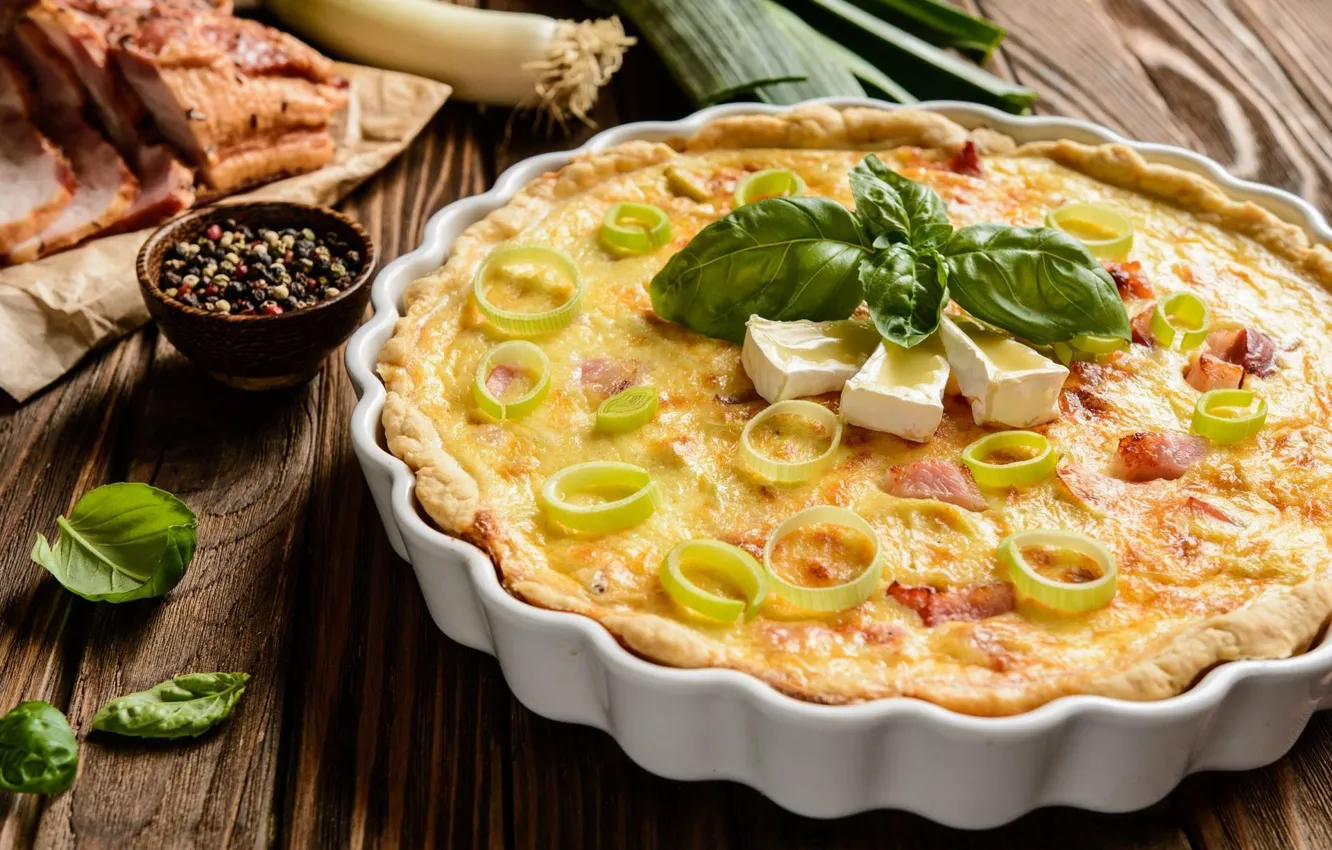 Wallpaper greens, bow, pie, Kish images for desktop, section еда - download