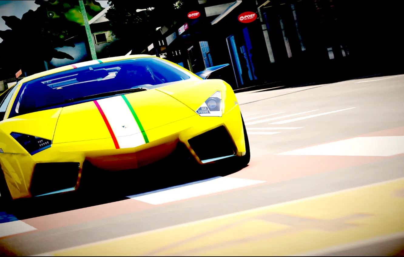 Wallpaper Lamborghini, Reventon, game, Italia, The Crew, carro, amarela ...